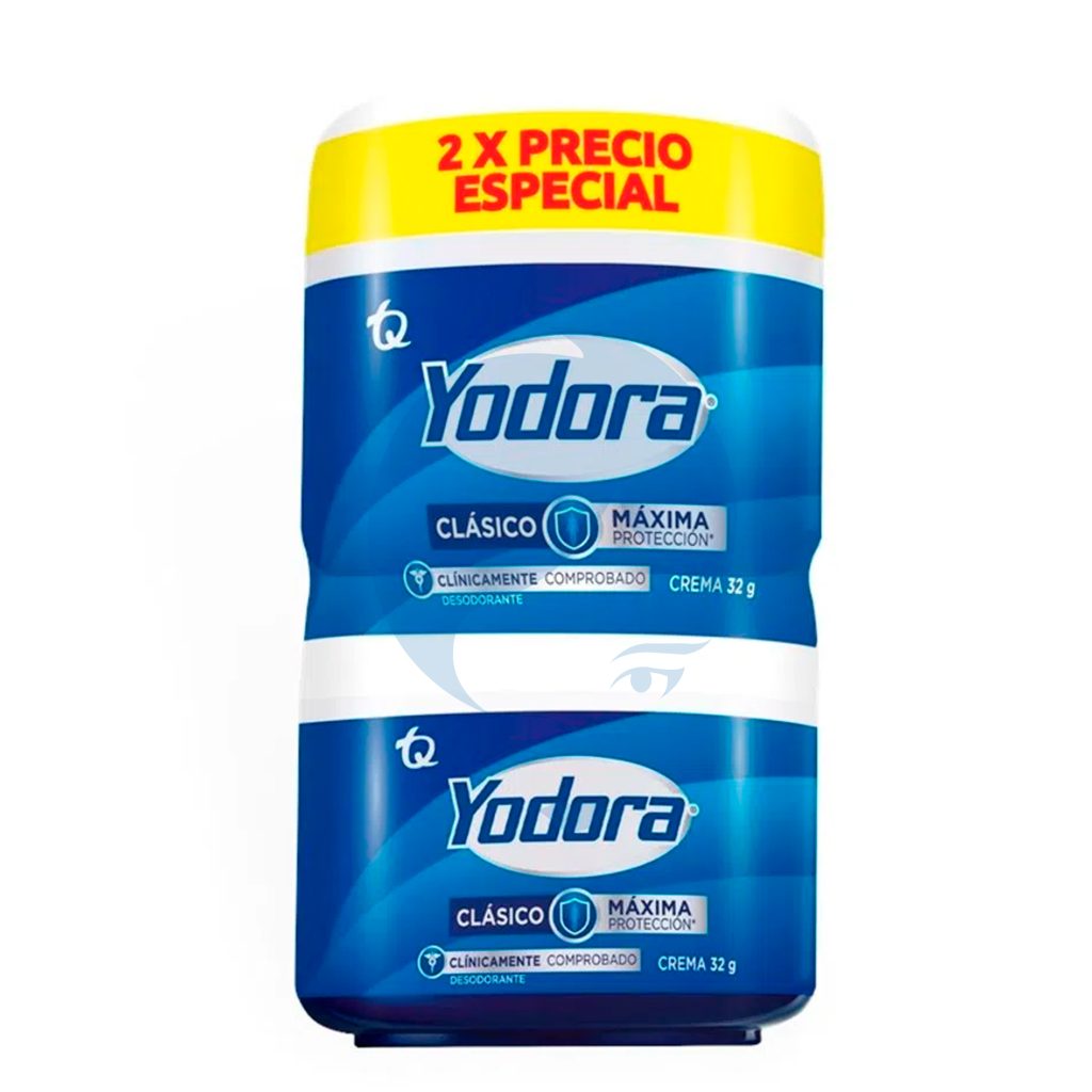 YODORA DESODORANTE CREMA CLASICA X 2UNDS X 32GR - Almacen de Belleza Sandra