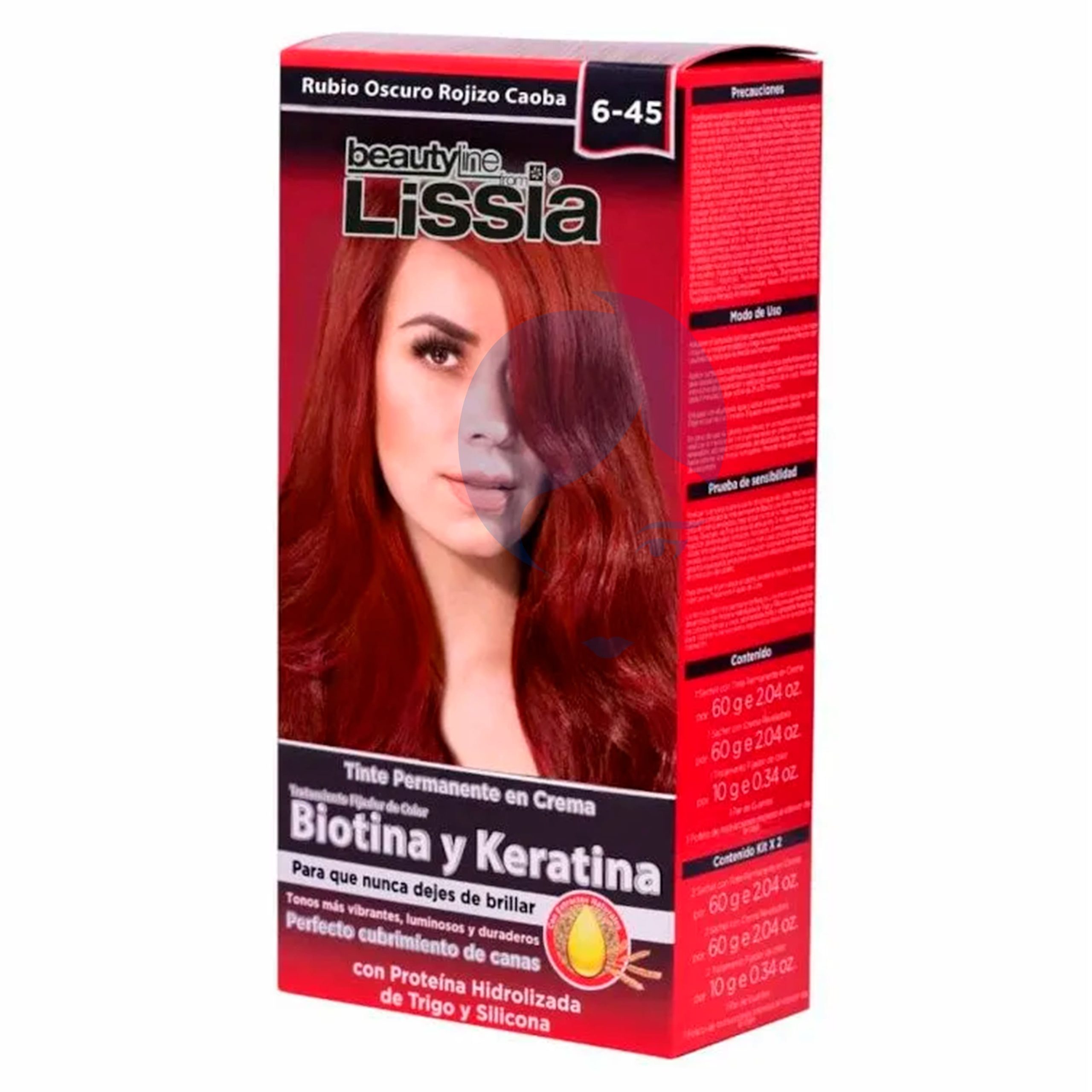 LISSIA KIT TINTE RUBIO OSCURO ROJIZO CAOBA 6-45 X 60GR - Almacen de ...
