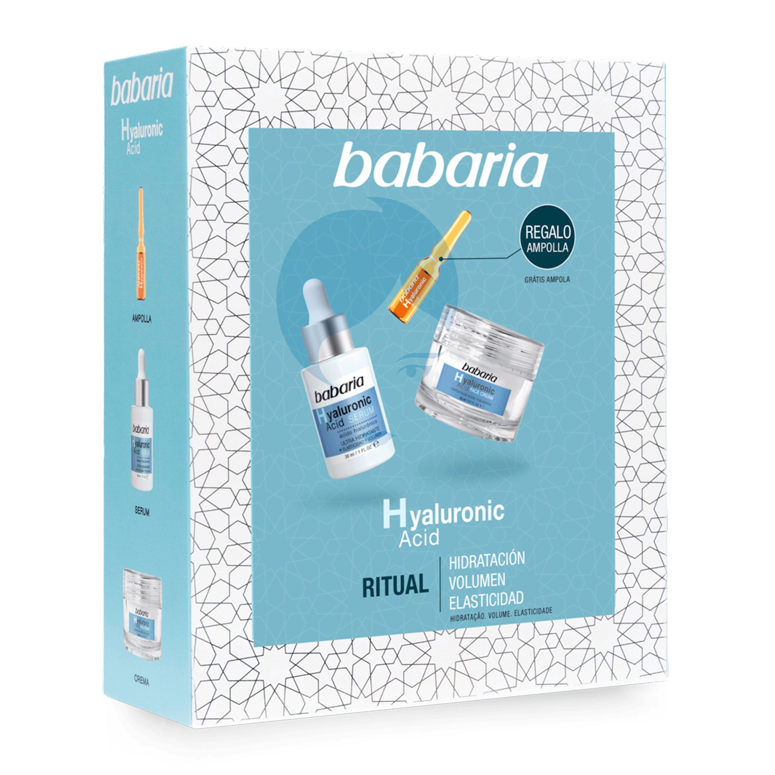 BABARIA KIT FACIAL COSMETIQUERA CREMA-SERUM HYALURONICO - Almacen de ...