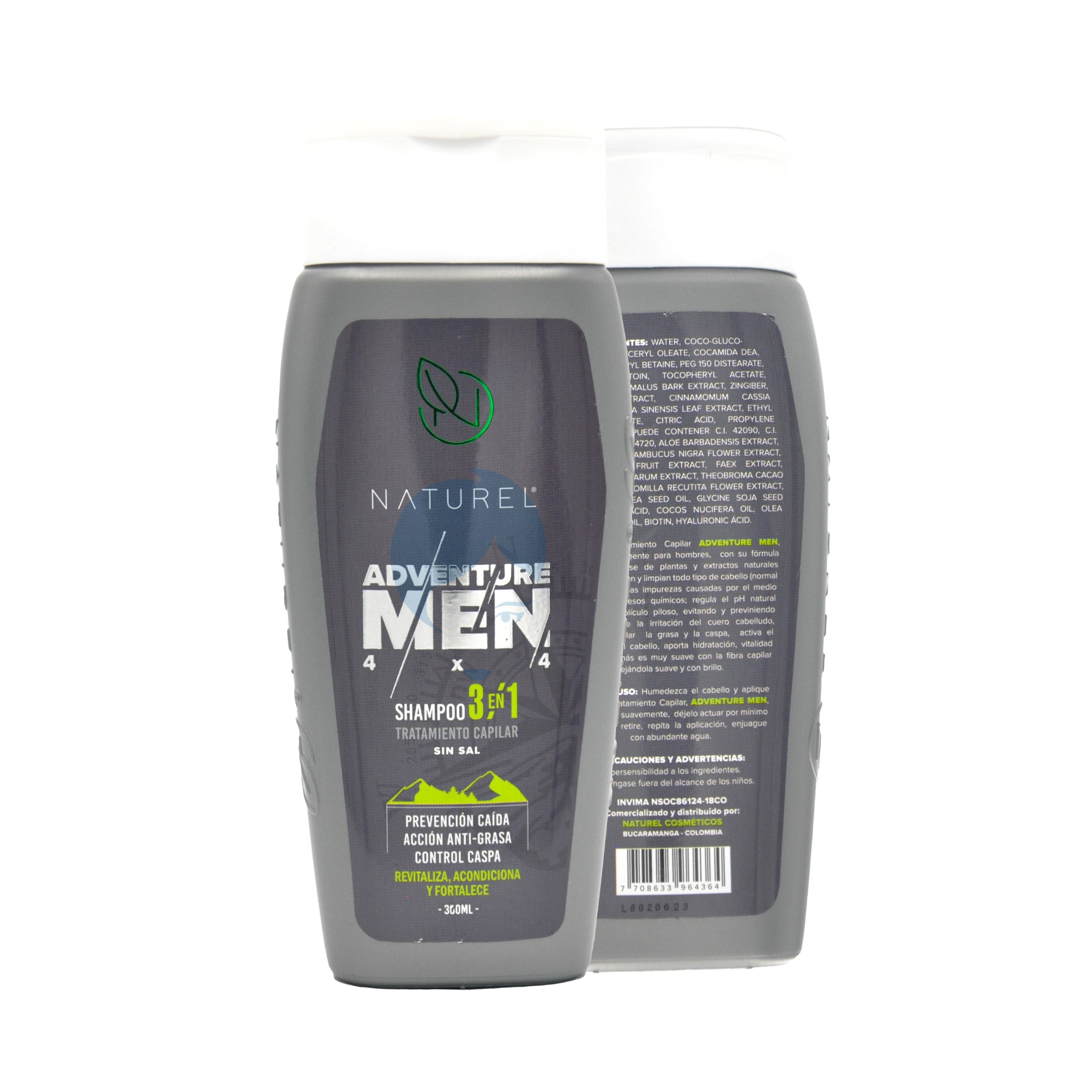 NATUREL SHAMPOO ADVENTURE MEN 3 EN 1 X 300ML - Almacen de Belleza Sandra