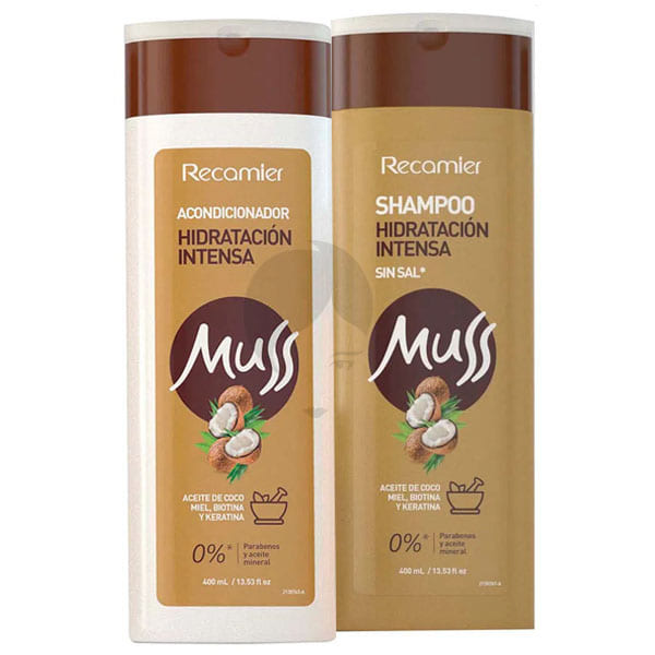 Muss Shampoo +Acondicionador Hidratacion Intensiva Coco X400Ml ...